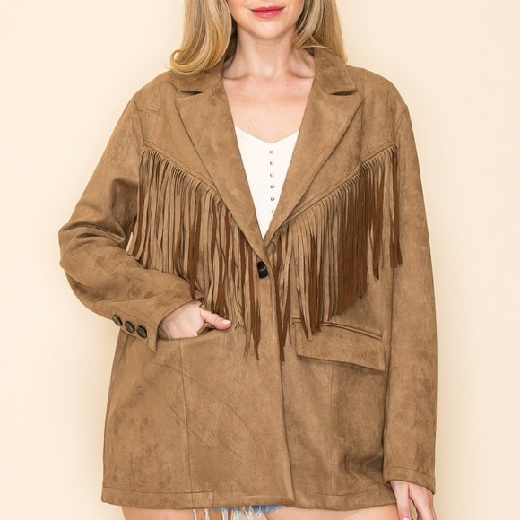 Vocal | Jackets & Coats | Vocal Western Boho Shabby Chic Studded Suede ...